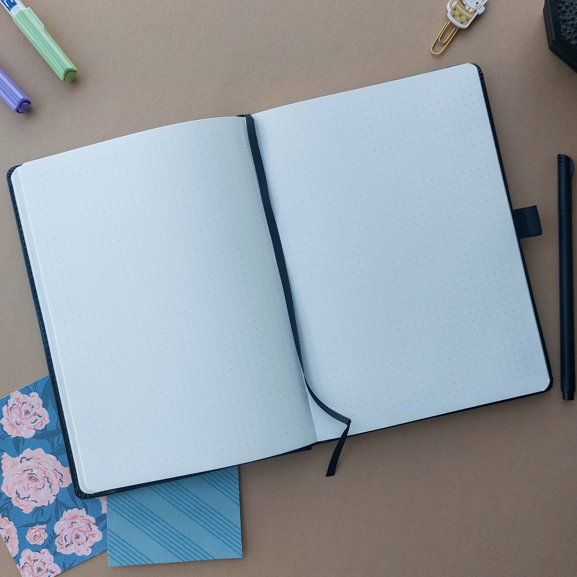 Premium PU Soft Dot Grid A5 Diary (120 GSM, 128 pages) – Ink N Ivory