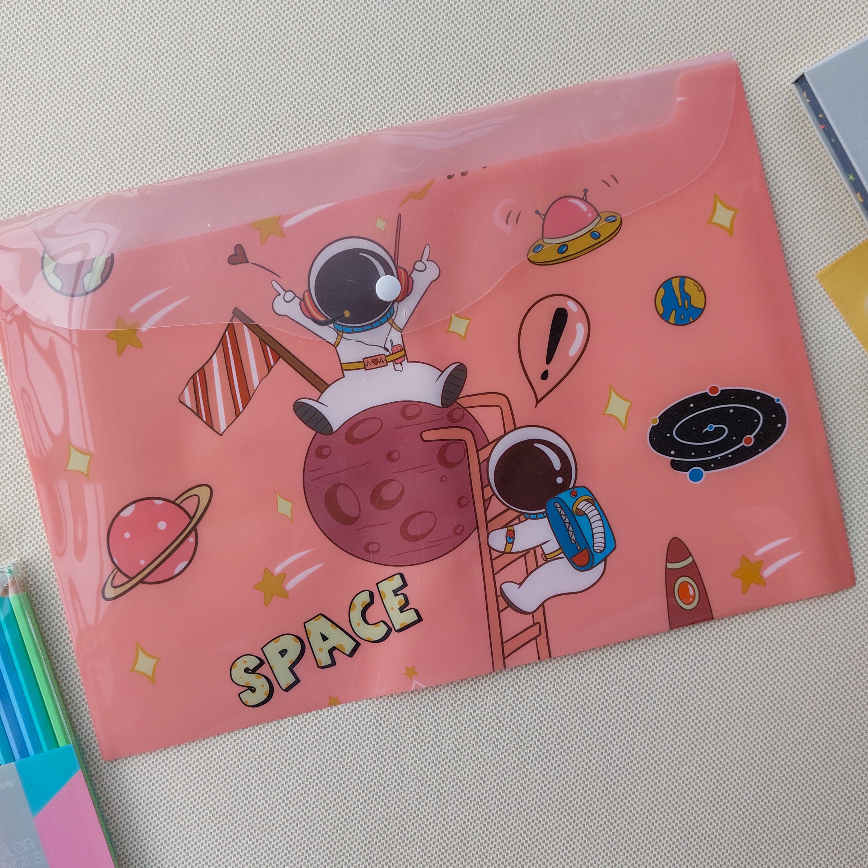 Space Themed Button Folders – Ink N Ivory